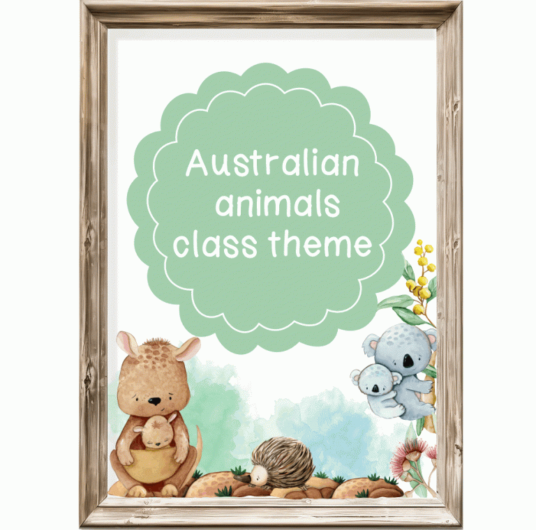 Class theme – Australian animals – Clever Wolfee