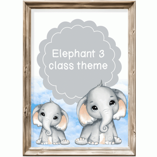 Class theme – elephants 3 – Clever Wolfee