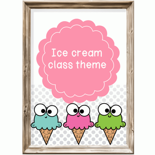 Class theme - ice cream - Clever Wolfee