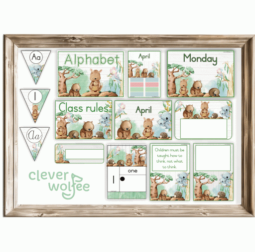 Class theme – Australian animals – Clever Wolfee
