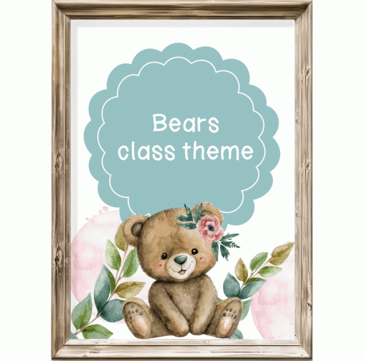 Class theme – bears – Clever Wolfee