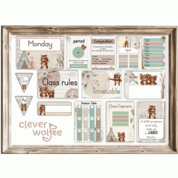 Intermediate Class Theme – Boho Bears – Clever Wolfee