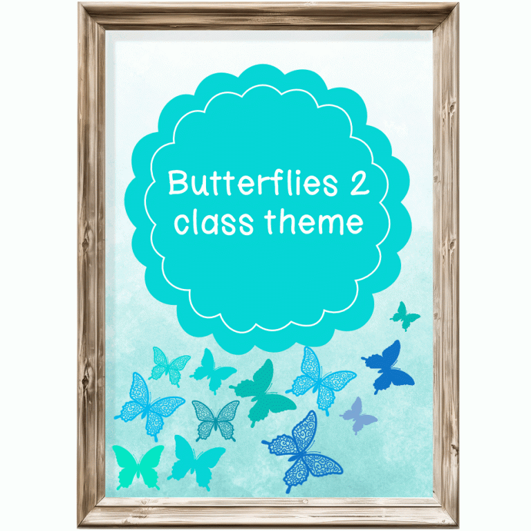 Class theme – butterflies 2 – Clever Wolfee