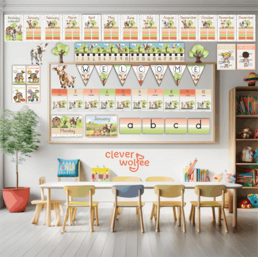 Farm: Cows Class theme – Preschool – Clever Wolfee