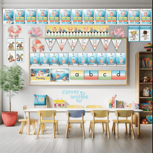 Under the sea: Crabs Class theme – Preschool – Clever Wolfee