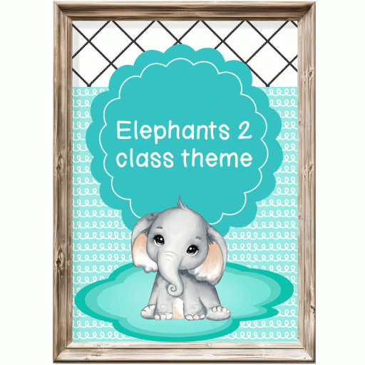 Class theme – elephants 2 – Clever Wolfee