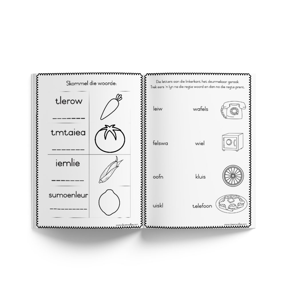 Skommel woorde Graad 2 – Clever Wolfee