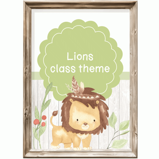 Class theme – lions – Clever Wolfee
