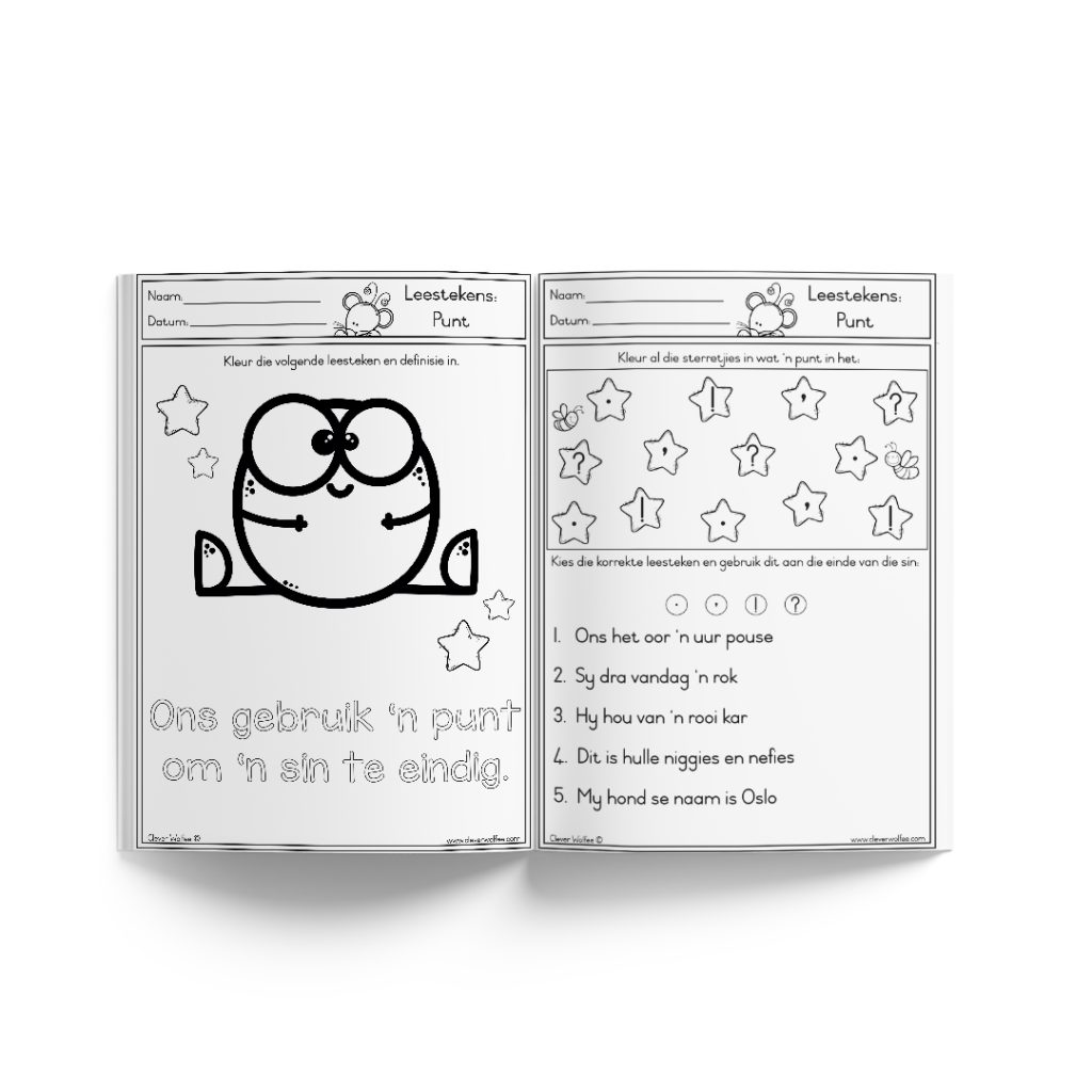 My basiese leestekens boekie – Clever Wolfee
