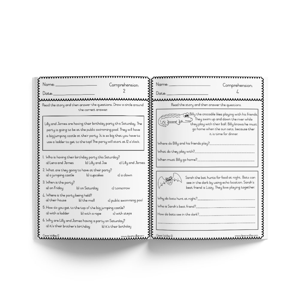 My Question Words Book – Clever Wolfee