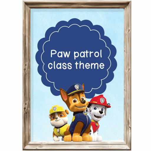 Class theme – Paw Patrol – Clever Wolfee