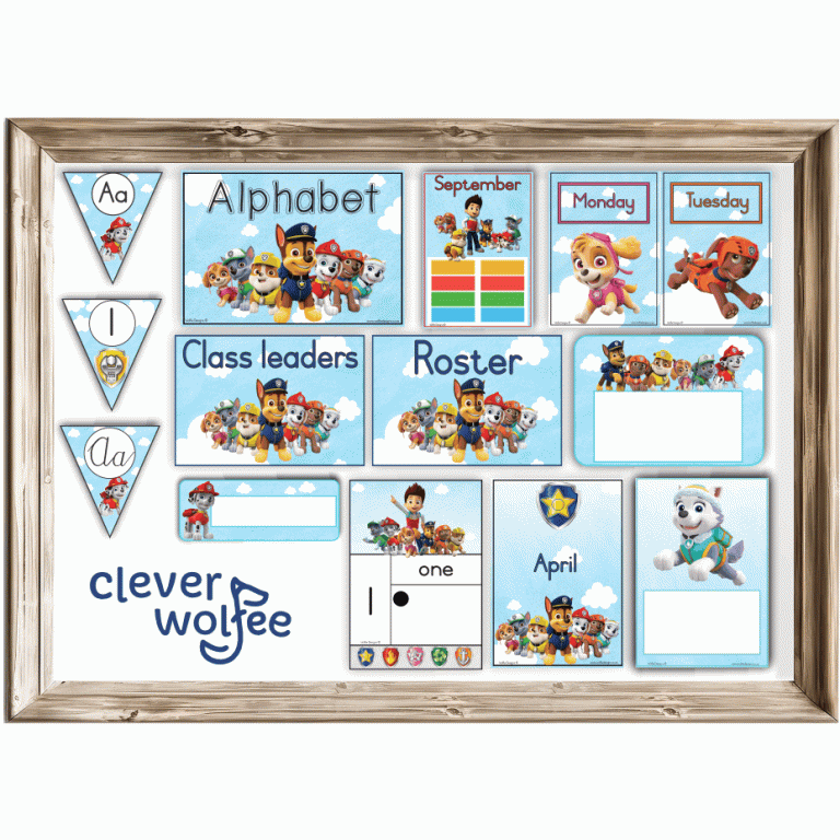 Class theme – Paw Patrol – Clever Wolfee