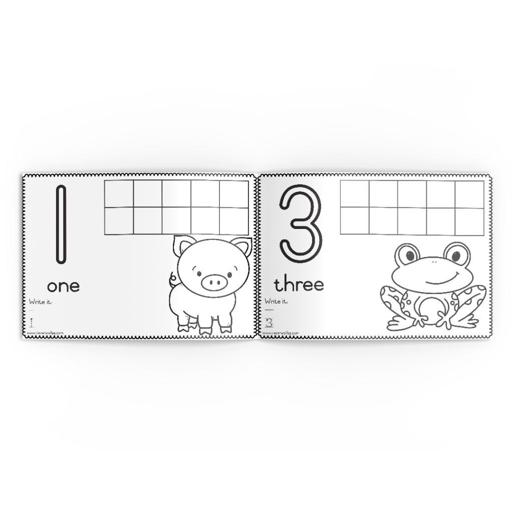 Play dough number cards – Clever Wolfee