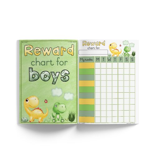 Reward chart for boys – dinosaurs – Clever Wolfee
