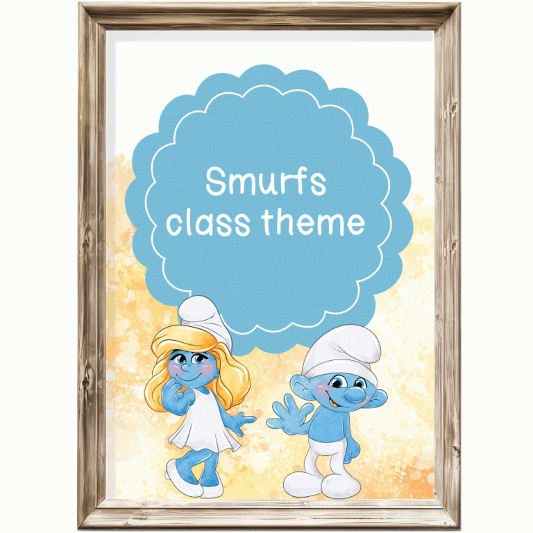 Class theme – Smurfs – Clever Wolfee