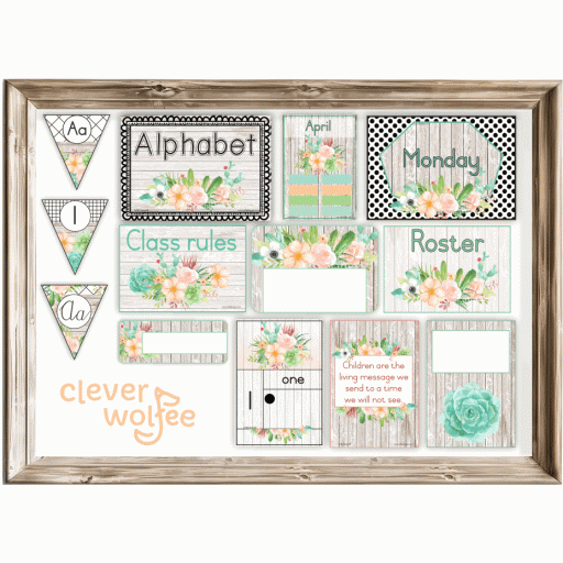 Class theme – succulents – Clever Wolfee