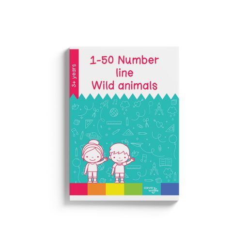 Number line 1-50 – Wild animals – Clever Wolfee