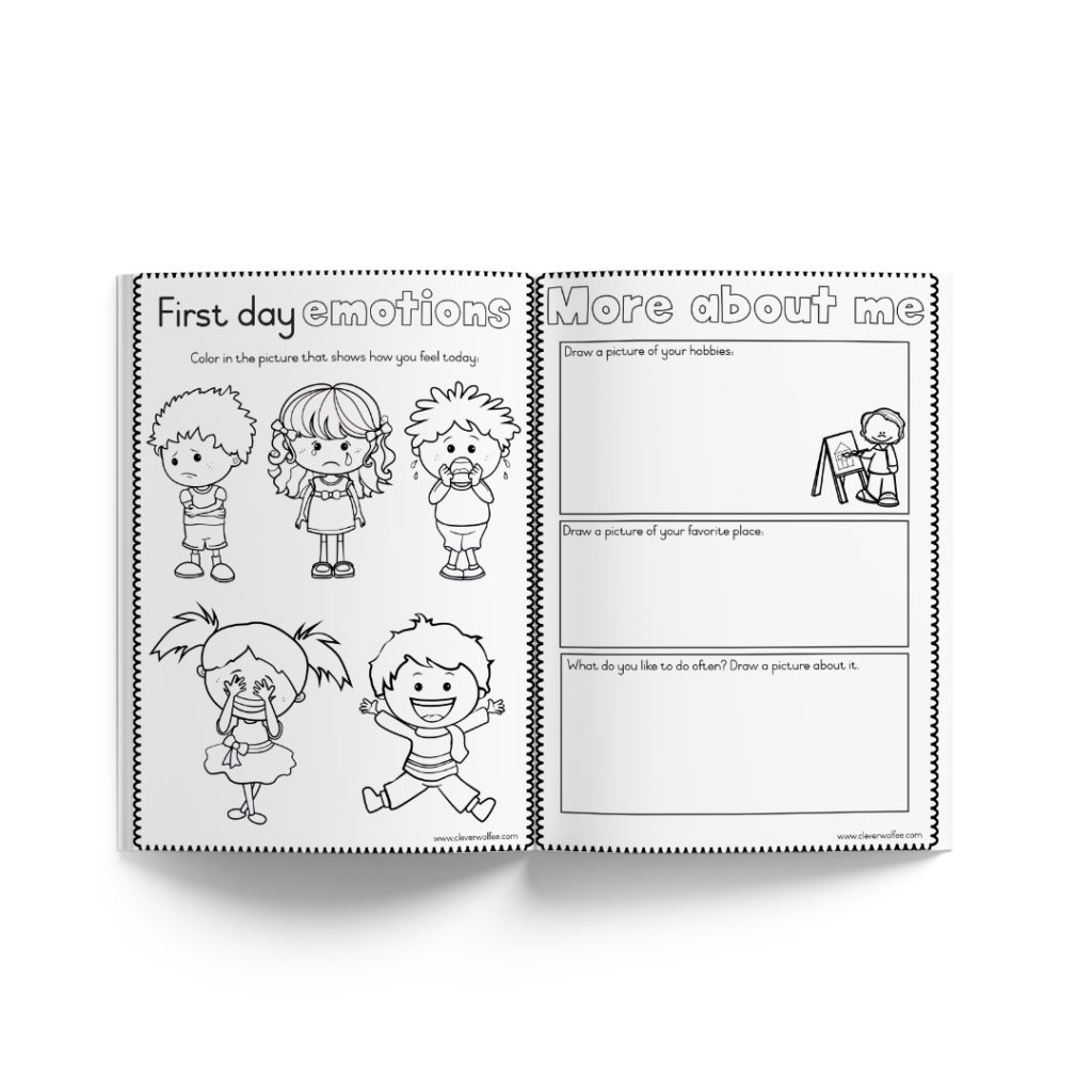 My first school day – Clever Wolfee