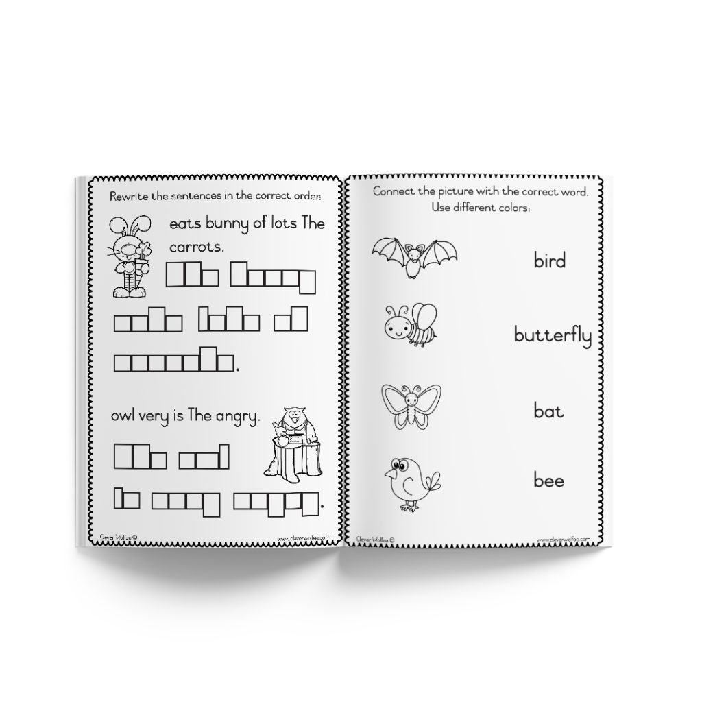 Scrambled sentences Grade 2 – Clever Wolfee