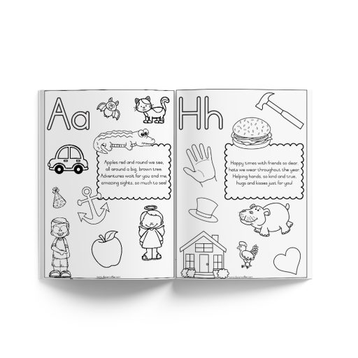 Alphabet Poems Coloring Book – Clever Wolfee