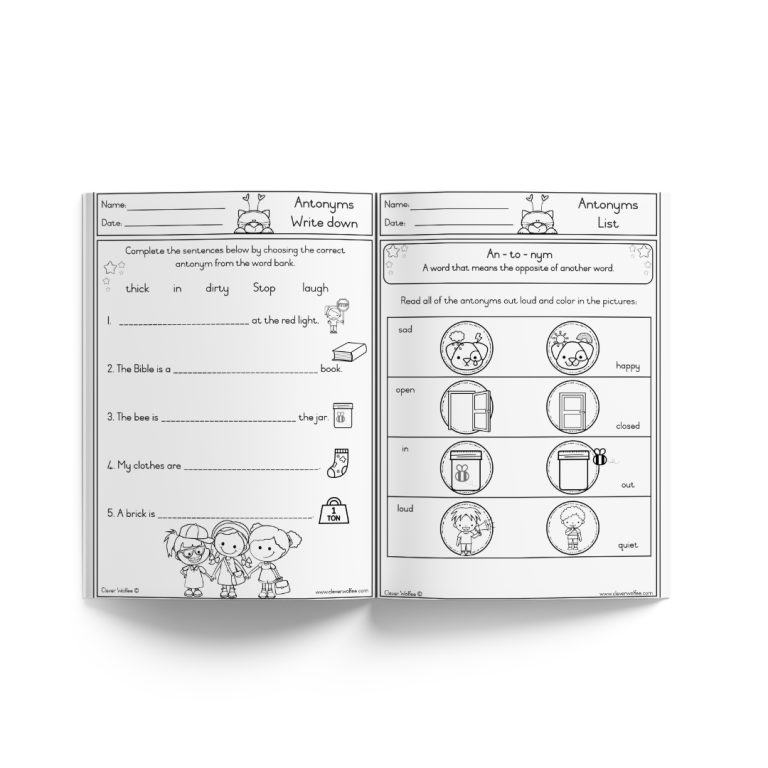 My basic antonyms book – Clever Wolfee